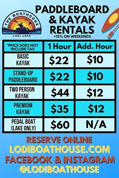 Rentals | Lodi Boathouse