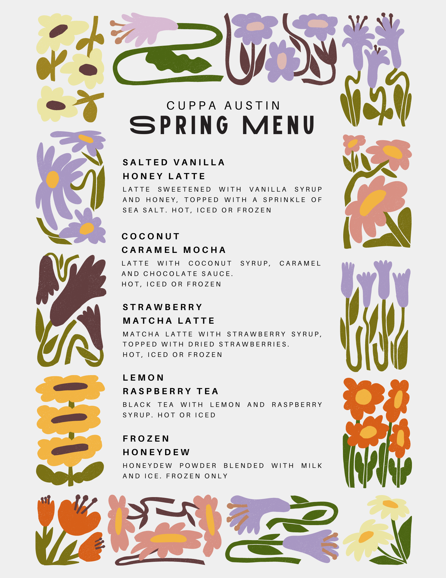 Explore Our Local Coffee Shop Menu Offerings | Cuppa Austin Coffee