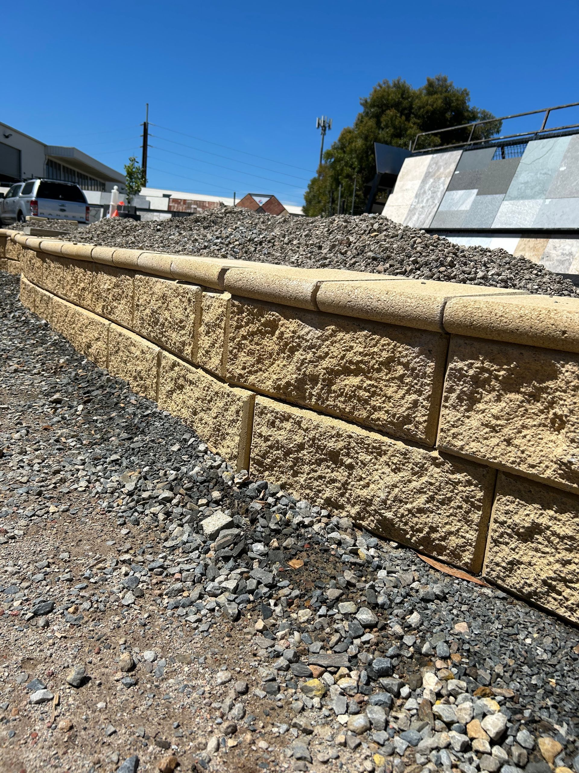 Stone Max Segmental Retaining walls - Playford Pavers