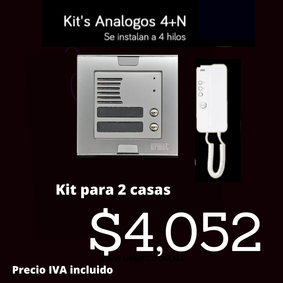 KIT DE INTERFON PARA 2 CASAS Y OFICINAS