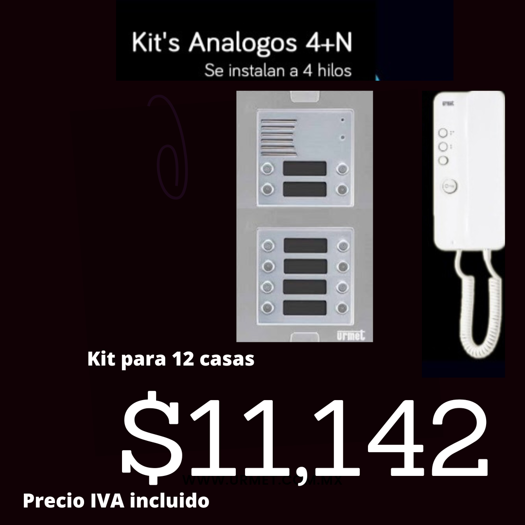 KIT DE INTERFÓN PARA 12 CASAS Y OFICINAS