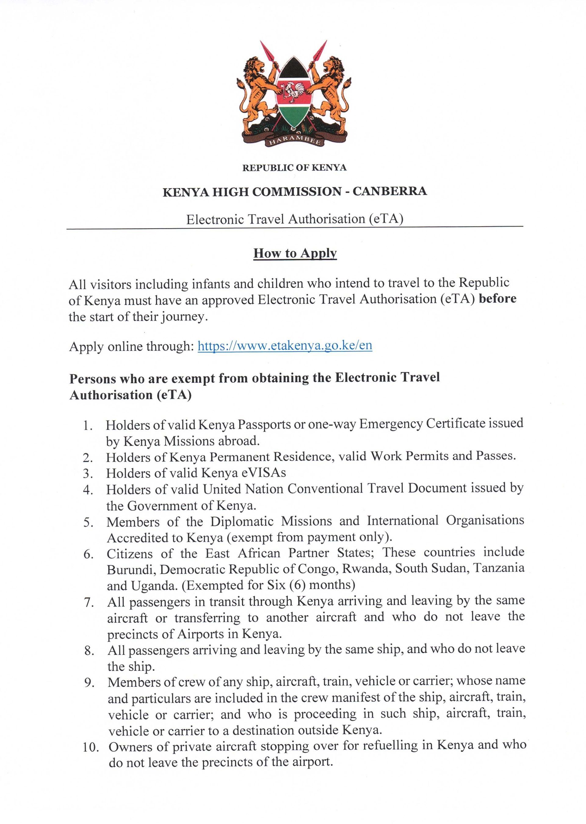 Kenya High Commission, Canberra