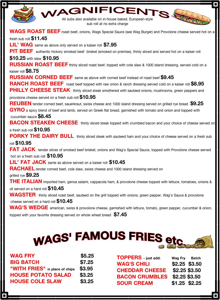 Wags Restaurant Frederick MD, Burgers Frederick MD, Wags Frederick ...