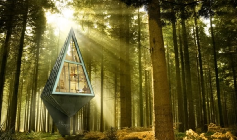Das Single Pole House von Konrad Wojcik: Ein Haus wie ein Baum.