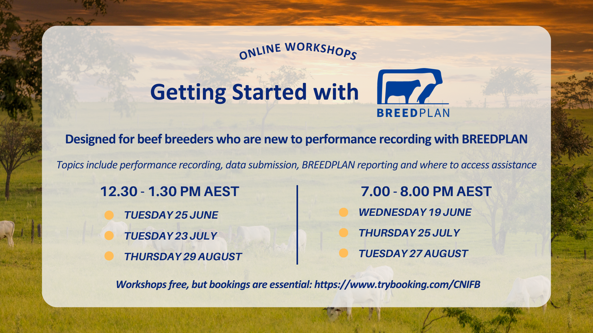 Additional BREEDPLAN Workshops