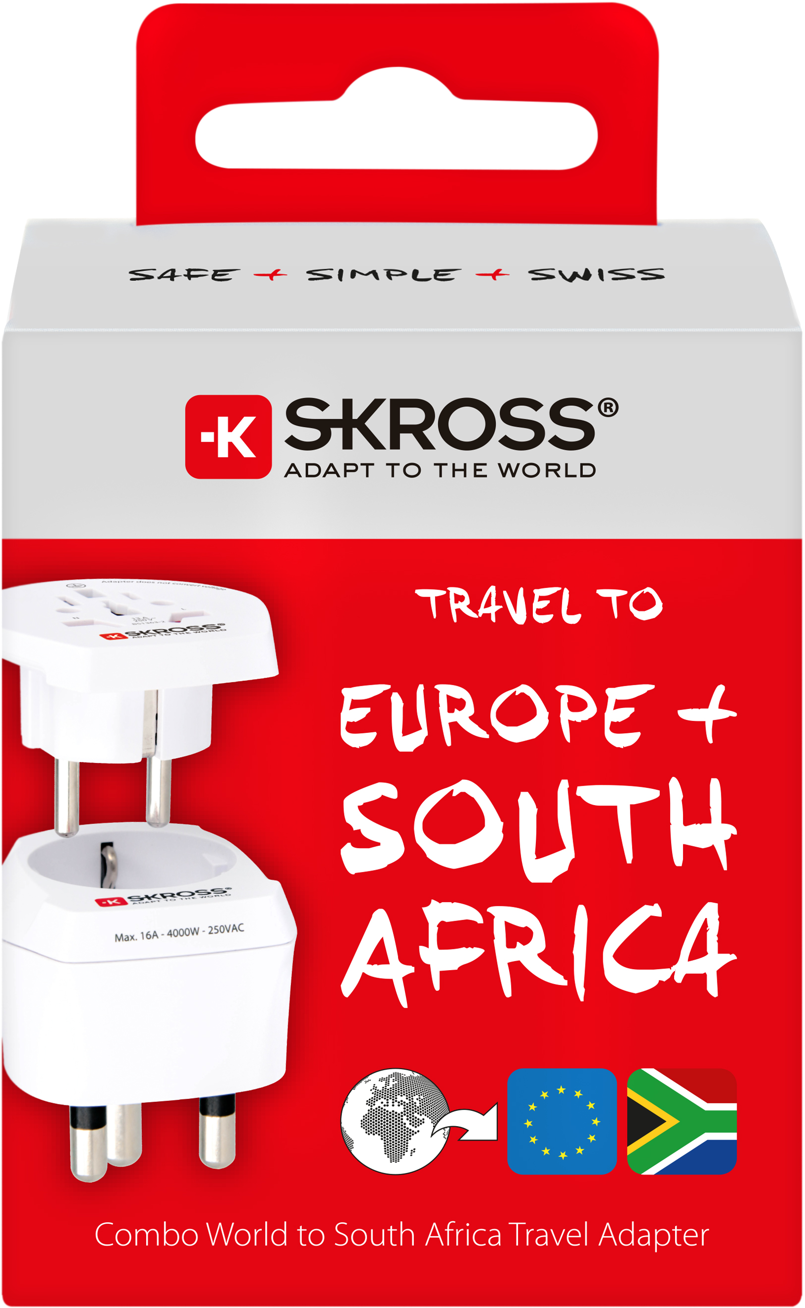 SKROSS Combo World to South Africa Travel Adapter