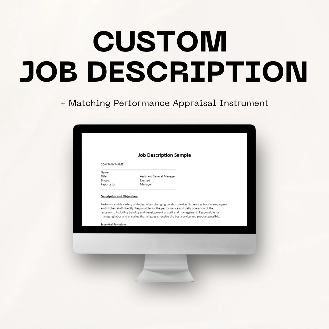 Custom Job Description & Performance Appraisal Tool