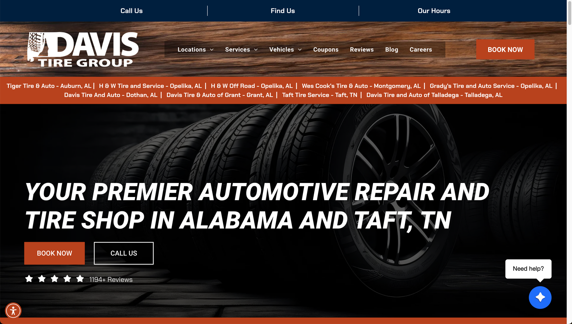 Auto Repair & Tires in Alabama & Taft TN | Davis Tire Group