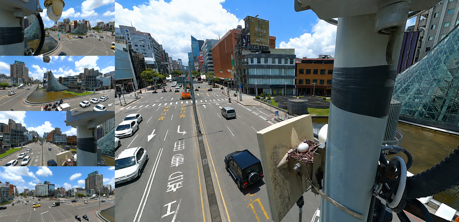 Traffic Monitoring : 360° Cameras for Map-Based City Awareness