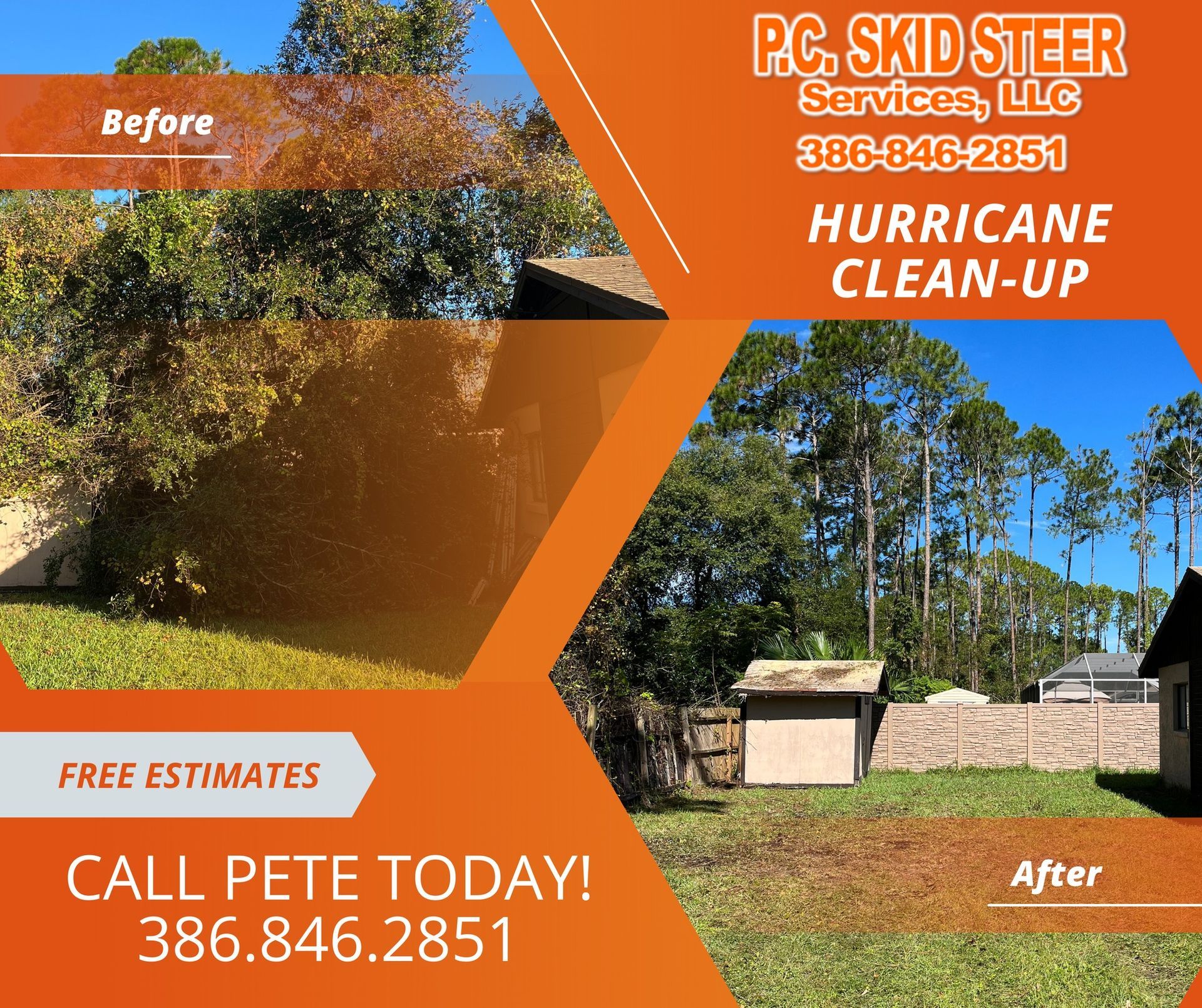 Bush Hogging Services | P.C. Skid Steer Services, LLC | Flagler County, FL