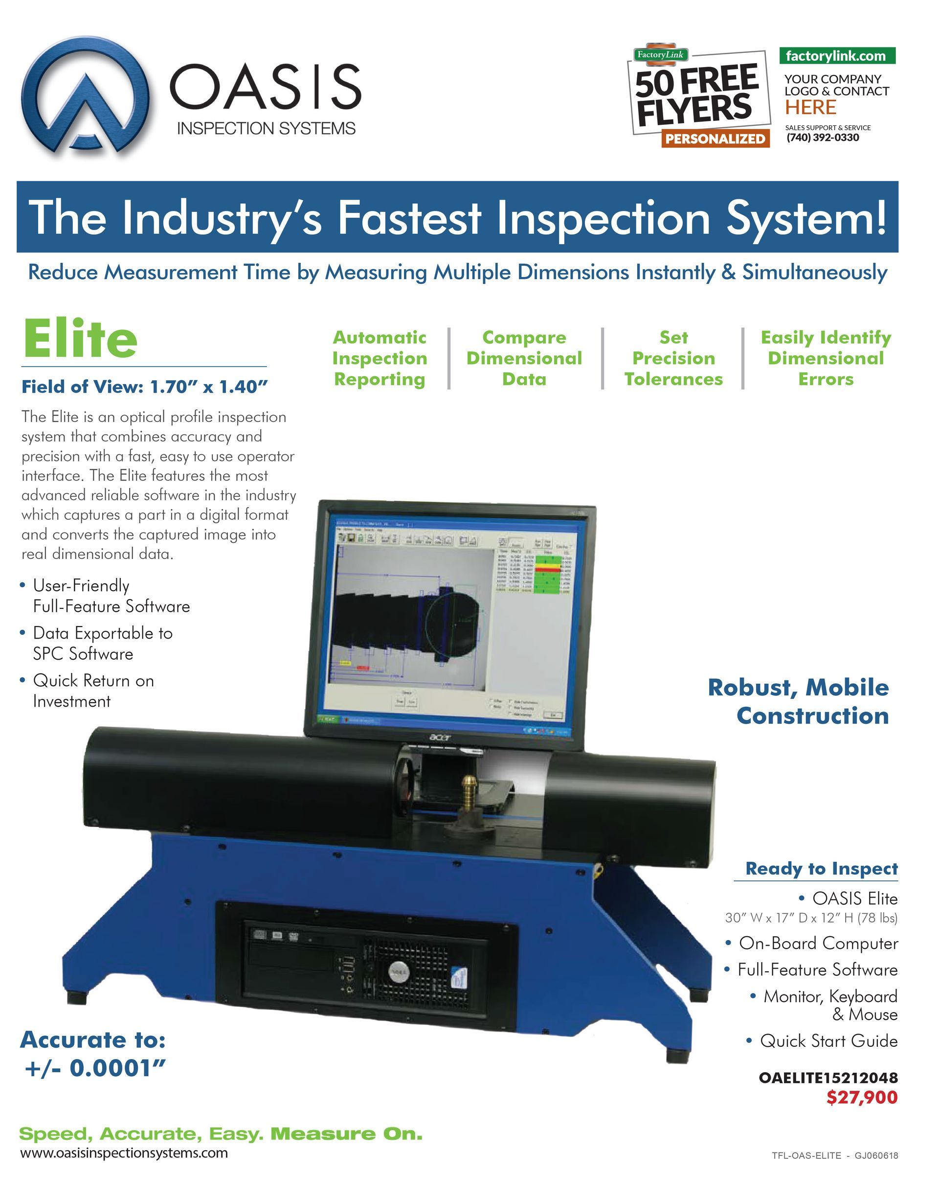 Innovative Metal Products Inspection Devices | OASIS | Factory Link