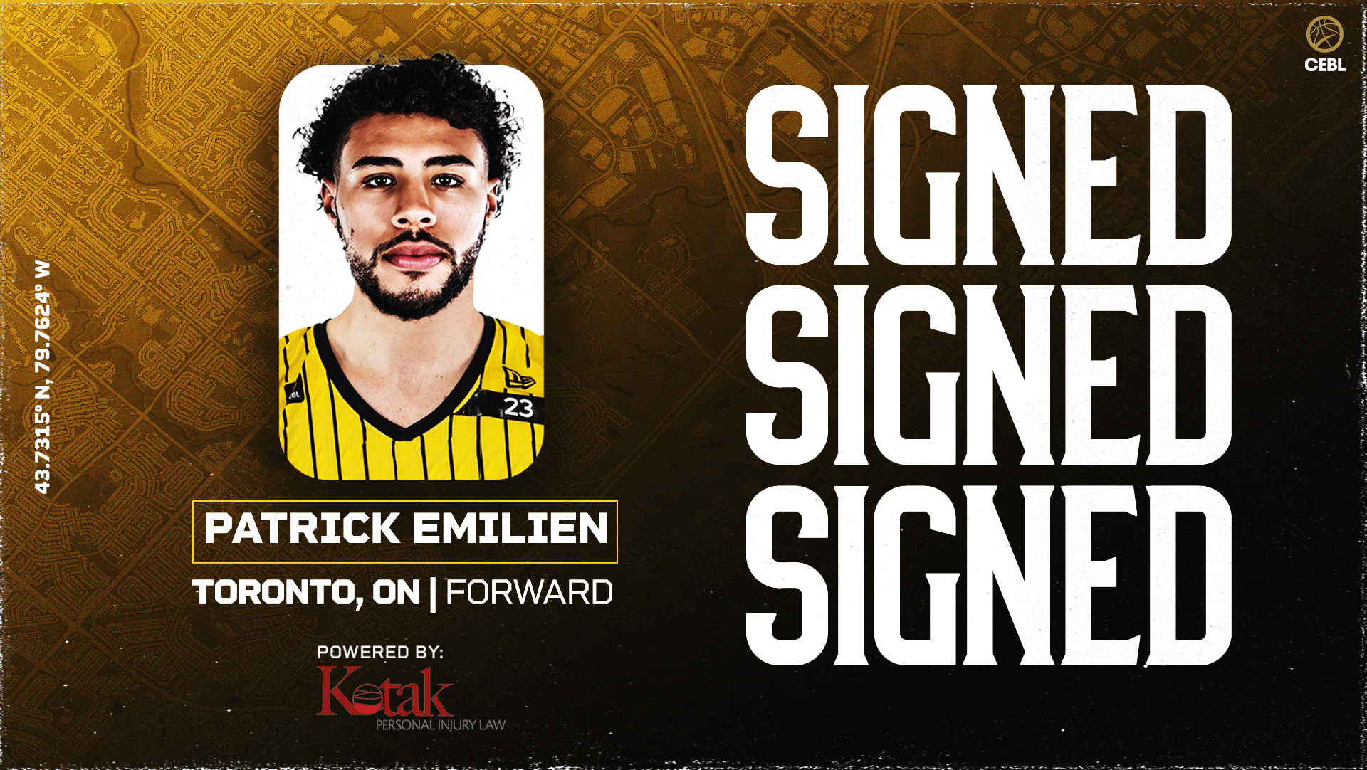 TORONTO NATIVE EMILIEN RETURNS TO HONEY BADGERS FOR SECOND SEASON
